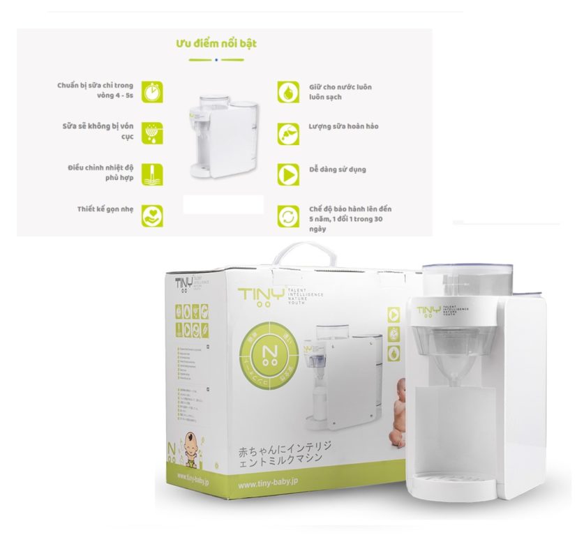 Máy pha sữa thông minh Tiny Baby Formula - Cao Cấp - Tự Động